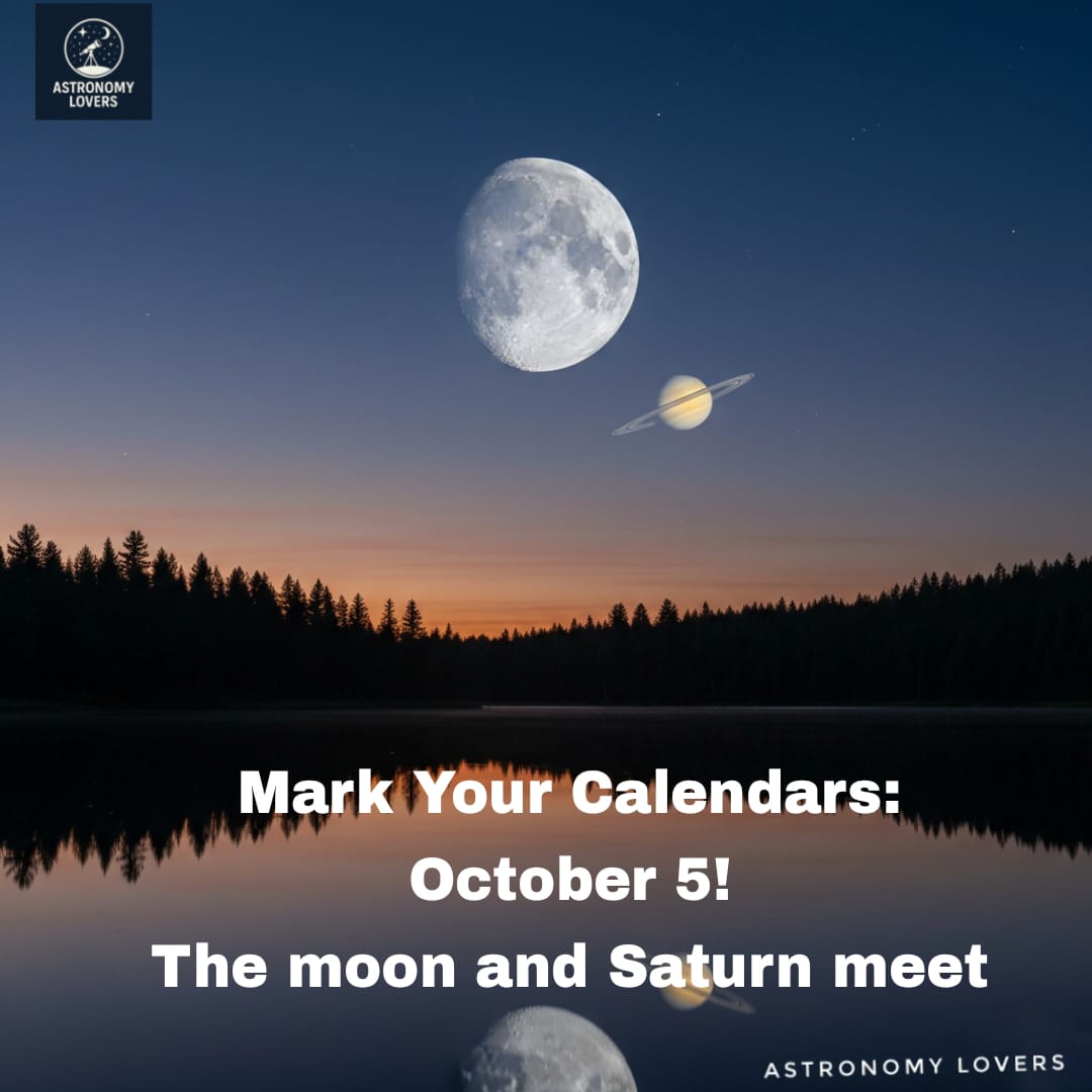 The moon and Saturn meet—October 5 - ASTRONOMY LOVERS